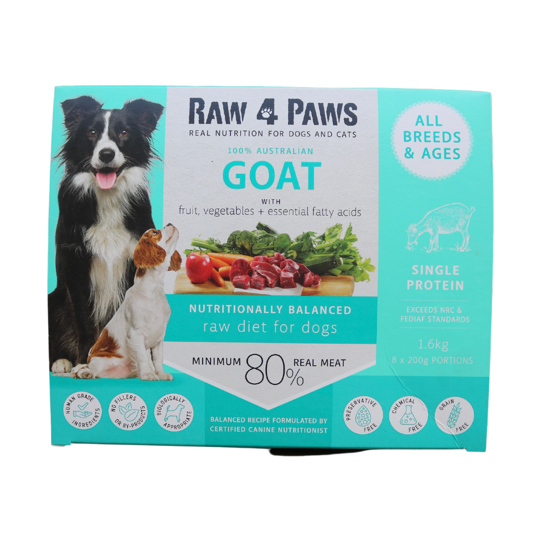 Raw 4 Paws Single Protein Goat Protein Tubs & Boxes – Bow Tie Pets AU