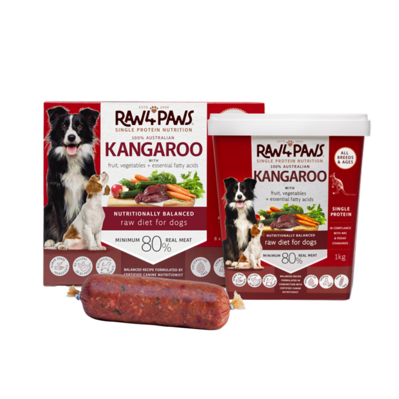 Raw 4 Paws Single Protein Kangaroo Protein – Bow Tie Pets AU